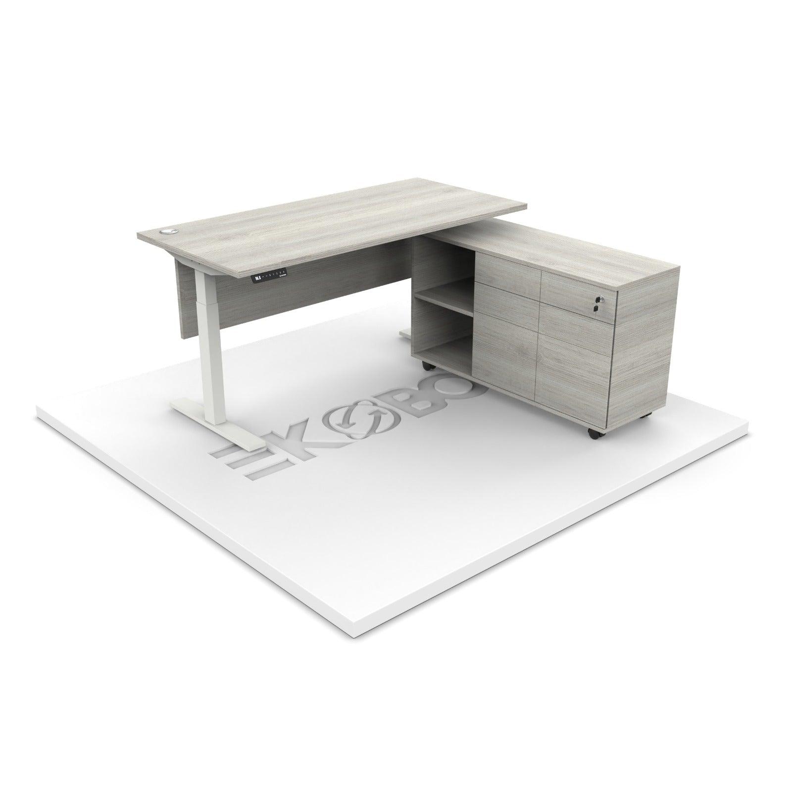 I-Executive 001 Standing Desk with side cabinet – EKOBOR Ergonomic ...